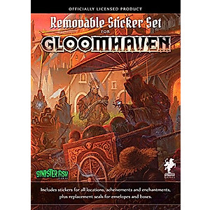 Cephalofair Games Sinister Fish Gloomhaven Removable Sticker Set, Removable Stickers Multi-Award-Winning Strategy Boxed Board Game Accessory for ages 12 & Up, SIF00020
