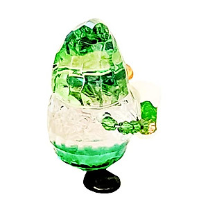 M2S Gifts Lucky Magical Gnome, St. Patricks Day Green Beer Drinking Fun Figurine, 2.5 Inch Small Garden, Lucky Irish Crystal Expressions Decor & ASL ILY Stickers (Lucky Green Beer)