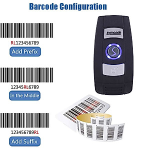 Mini 1D Bluetooth Barcode Scanner Wireless Bar Code Scanner 3-in-1 Bluetooth/USB Wired/2.4G Wireless Barcode Reader laser Code Scanner for Inventory Code Image Reader for Tablet iPhone iPad Android PC