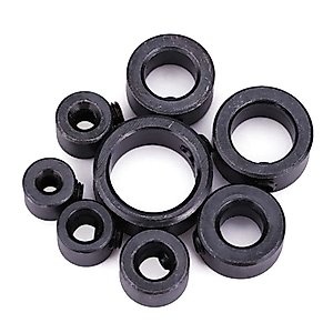 8Pcs Drill Stop Bit Collar Set Drill Bit Depth Stop Inner Diameter 3mm 4mm 5mm 6mm 8mm 10mm 12mm 16mm with Allen Wrench to Tighten The Stops Set-Screws