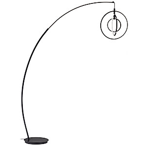 Possini Euro Design Allura Modern 79" Tall Arc Floor Lamp Standing Matte Black Metal 3-Ring Swivel LED Light for Living Room Reading Family Bedroom Bedside Office House Home