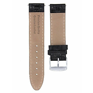 Ewatchparts 18MM GENUINE LEATHER WATCH BAND STRAP COMPATIBLE WITH IWC PILOT PORTUGUESE TOP GUN BLACK WS