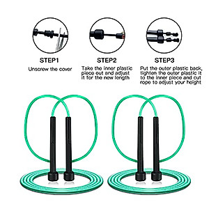 VIIBASE 10 Pack PVC Jump Rope for Cardio Fitness - Versatile Adjustable Skipping Rope for Women Men Kids, Speed Jump Rope for Exercise,9 Feet