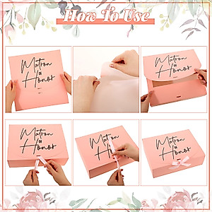 32 Pieces Bridesmaid Proposal Box Set Proposal Box Will You Be My Bridesmaid Cards with Envelopes Satin Scrunchie Bridesmaid Gift Box for Bridal Shower Wedding Bachelor Party (Flower Style)