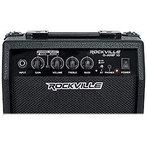 Rockville G-AMP 10w Guitar Amplifier Amp w/Bluetooth+Clean/Distortion+Headphones
