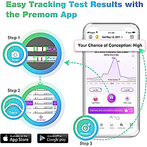 Easy@Home Ovulation & Pregnancy Test Strips Kit: 40 Ovulation Strips and 10 Pregnancy Tests– Accurate Fertility Tracker OPK - Powered by Premom Ovulation APP | 40LH + 10HCG + 50 Urine Cups