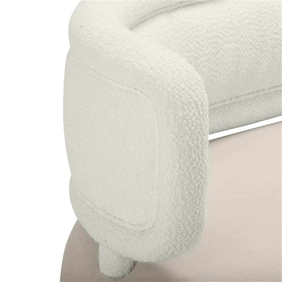 Tov Furniture Tischa Cream Boucle & Grey Velvet Sofa