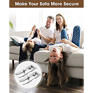 Sectional Couch Connectors,Couch Connections for Sectionals,Sofa Connector Bracket with 16 Screws, Suitable for Loveseat(Sofa Alligator Clips 2 Pairs)