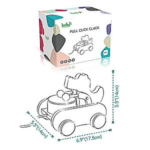 Baby Gift Wooden Toddler Pull Toy, Crocodile Drum Tapping Children's Toy, Baby dragging and Learning to Walk, Rope Traction Rope Crawling for Toddlers Ages 1+