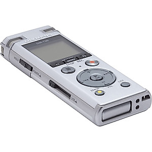 OM SYSTEM OLYMPUS Voice Recorder DM-720 with 4GB, Micro SD Slot, USB Charging, Direction PC Connection, Transcription Mode, Silver