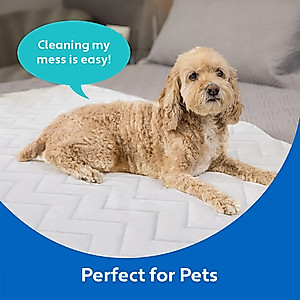 MIGHTY MONKEY Leakproof Absorbent Washable Incontinence Pad, Slip-Resistant Bed Pads, Reusable Underpads, 52x34, 2 Pack, Waterproof Soft Cotton Mattress Protector, Oeko-TEX, Elderly, Adults, Kid, Pet