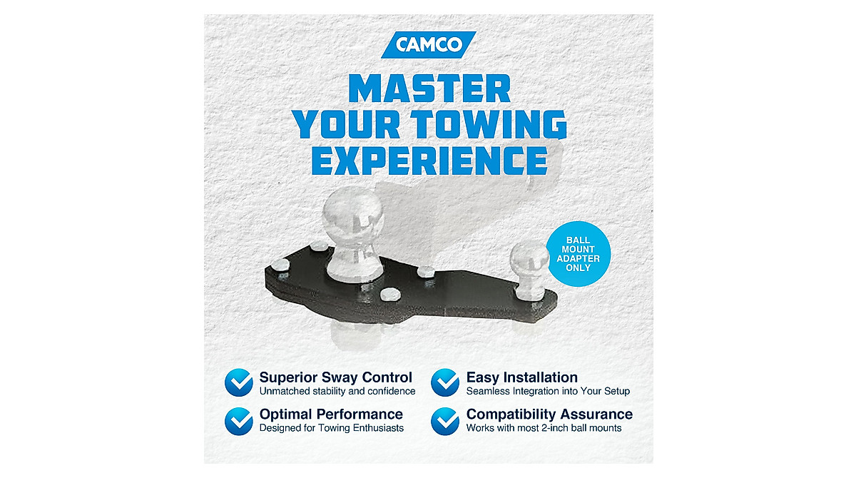 EAZ-LIFT 2-Inch Ball Mount Adapter for Better Sway Control