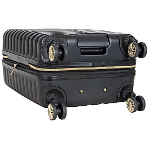 Kenneth Cole REACTION Women's Sophie Backpack Silky Nylon 15" Laptop & Tablet RFID Bookbag for School, Work, & Travel, Black with 20" Carry-On, One Size