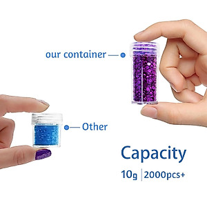 Partslety Storage Containers, 60 Slots Kits Accessories and Tools Portable Organizer Case for 5D Diamond Beads Jewelry Ring Blue60 Bottle Storage Bag