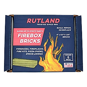 Rutland Products Fire Brick, 6 Count, Pack of 1