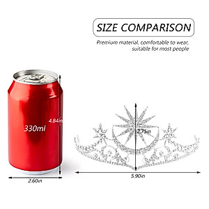 Star Crown Moon Crown Star Moon Rhinestone Tiara Crowns Rhinestone Crown Crystal Tiara Crown Wedding Hair Accessories Bridal Hair Accessories