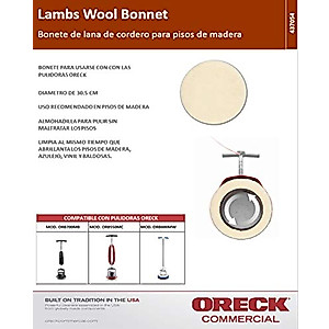 Oreck Commercial - 437.054 437054 Lambs Wool Bonnet Orbiter Pad, For ORB550MC Orbiter Floor Machine