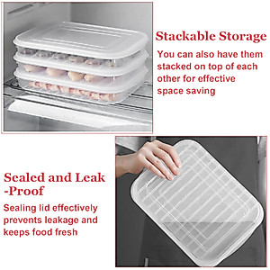 WOPPLXY 6 Pack Bacon Keeper, Plastic Deli Meat Container with Lids, Airtight Cold Cuts Storage Containers for Fridge Storage Box Food Shallow Low Profile Bacon Holder with 3 Pcs Buffet Serving Tongs