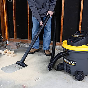 WORKSHOP Wet/Dry Vacs Vacuum WS1200VA Heavy Duty General Purpose Wet/Dry Vacuum Cleaner, 12-Gallon Shop Vacuum Cleaner, 5.0 Peak HP Wet And Dry Vacuum,Black