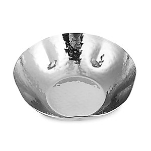 Zap Impex Stainless Steel Hammered Fruit bowl/bread basket