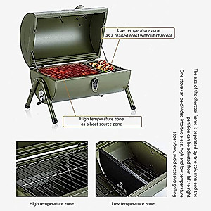 ATAAY Barbecue tool set Outdoor Charcoal Grill, Durable Steel Barbecue Tool Kits with Arch Design Suitable for Outdoor Campers Barbecue Lovers Travel Parks Beaches Wild