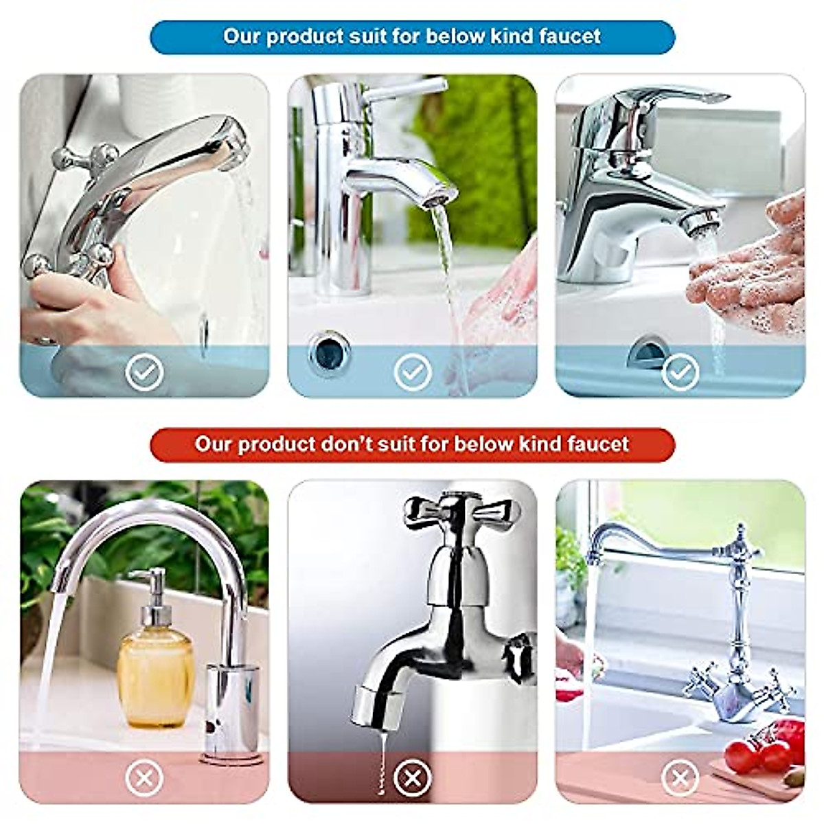 Faucet Extender for Toddlers - Sink Extender for Kids Hand Washing, Bathroom Sink Spout Wash Helper for Children Baby(3 Pack)