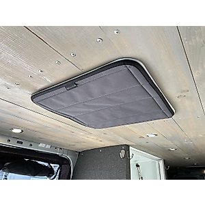 VanEssential Magnetic Insulated Roof Vent Sun Cover for MaxxAir Fan, Fantastic Fan 16.5" x 16.5" (CHARCOAL GRAY)