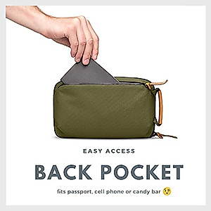 Tech Bag Organizer - Small Electronics Organizer Pouch for Travel - Premium Travel Case with Leather Accents - Mesh Pocket for Cables, Cords and Chargers - TRIPPED Travel Gear (Green)