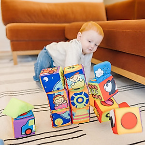 Melissa & Doug K's Kids Match and Build Soft Blocks Set For Toddlers, Building Blocks, Sensory Baby Stacking Toys