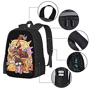 Anime Digimon Backpack Boy Girl School Bag Fashion Lightweight Daypack