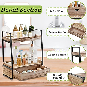 2-Tier Bathroom Organizer Countertop, Bathroom Sink Organizer Countertop, Bathroom Vanity Organizer, Bathroom Counter Shelf, Vanity Organizer Countertop, Bathroom Counter Storage for Bathroom