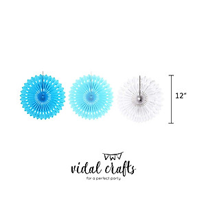 Vidal Crafts Baby Shower Decorations for Boy Complete Kit with Its a Boy Banner, Balloons, Paper Flowers, Honeycomb Balls, Paper Fans, and Oh Boy Foil Ideal Baby Boy Shower Decor and Party Supplies