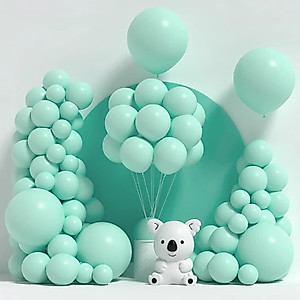 Voyzz Home 100pcs Green Balloons 12 Inches Latex Balloons, Helium Quality for Birthday Baby Shower Wedding Party Supplies Halloween Arch Garland Decoration