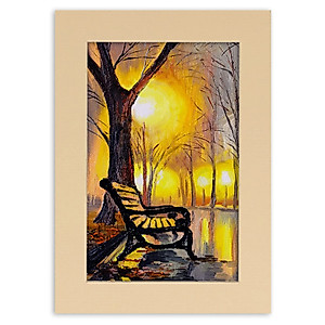 16x20 Mat Bevel Cut for 14x16 Photos - Acid Free Beige Precut Matboard - For Pictures, Photos, Framing - 4-ply Thickness