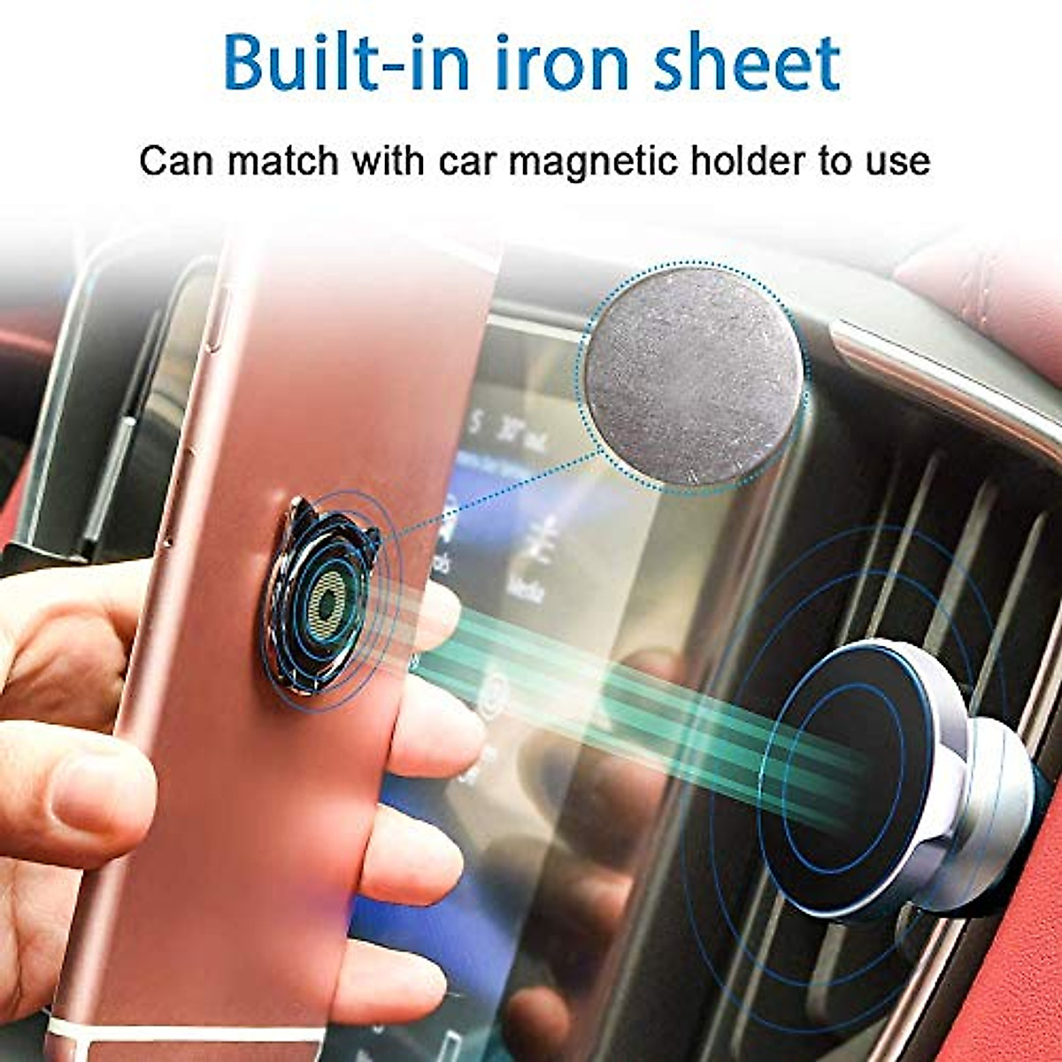 aceyoon Phone Ring Cat Attachable Kickstand Ultra Thin Cute 360 Degree Smartphone Finger Grip Ring Holder Stand Compatible for Phone X, XS, XR, XS Max, 8, 7 Plus, 7, 6S Plus, 6, S9, S10 Black