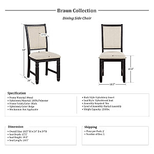 Lexicon Braun 5-Piece Dining Set, Black