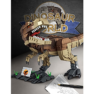 SEMKY Dinosaur Series Tyrannosaurus Rex Model Set, (939Pieces) -Building Blocks Toys Gifts for Kid…