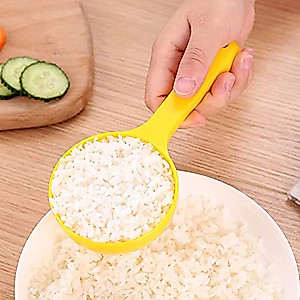 Rice Paddle Scoop Mold For Rice Ball Making, Non-stick Sushi Mold Rice Ball Scooper Rice Spatula Kitchen Gadge Yellow for Home Kitchen Restaurant Sushi Making