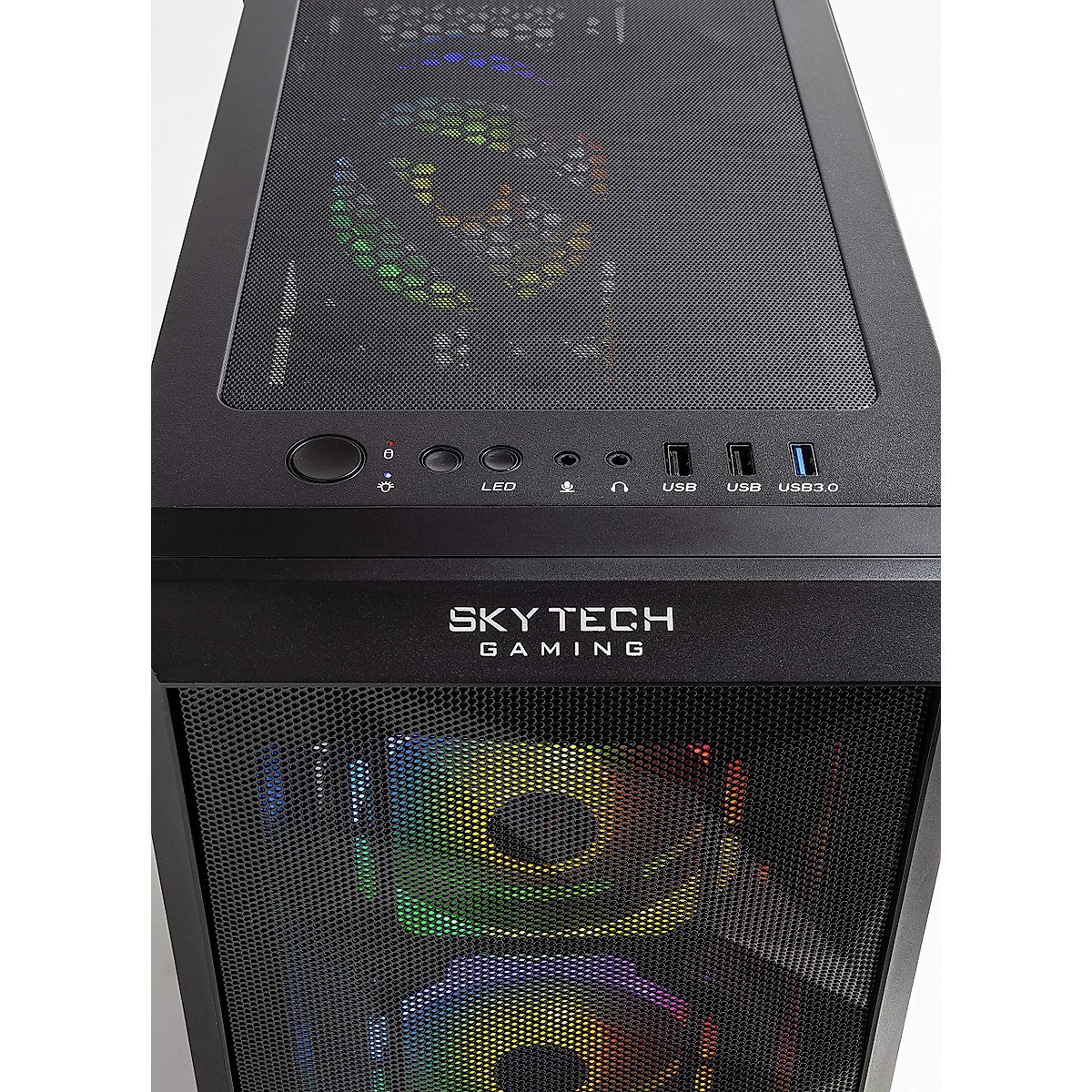 Skytech Chronos Gaming PC Desktop - AMD Ryzen 9 5900X 3.7GHz, 6700XT 12G GDDR6, 16GB DDR4 3200, 1TB NVMe SSD, 240MM AIO, AC WiFi, Windows 10 Home 64-bit, Black