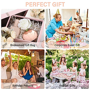 Roowest 12 Pcs Inspirational Compact Mirror Christmas Small Gifts for Women Bulk Thank You for Being Awesome Makeup Mirror for Purse Double Sided Travel Magnifying Pocket Mirror for Mom(Rose Gold)