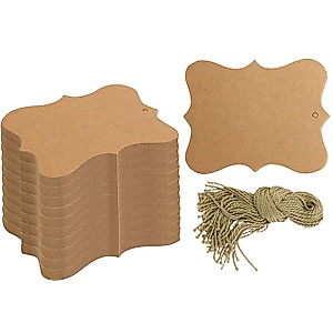 Iconikal Tie-On Kraft Gift Tags, 300-Count