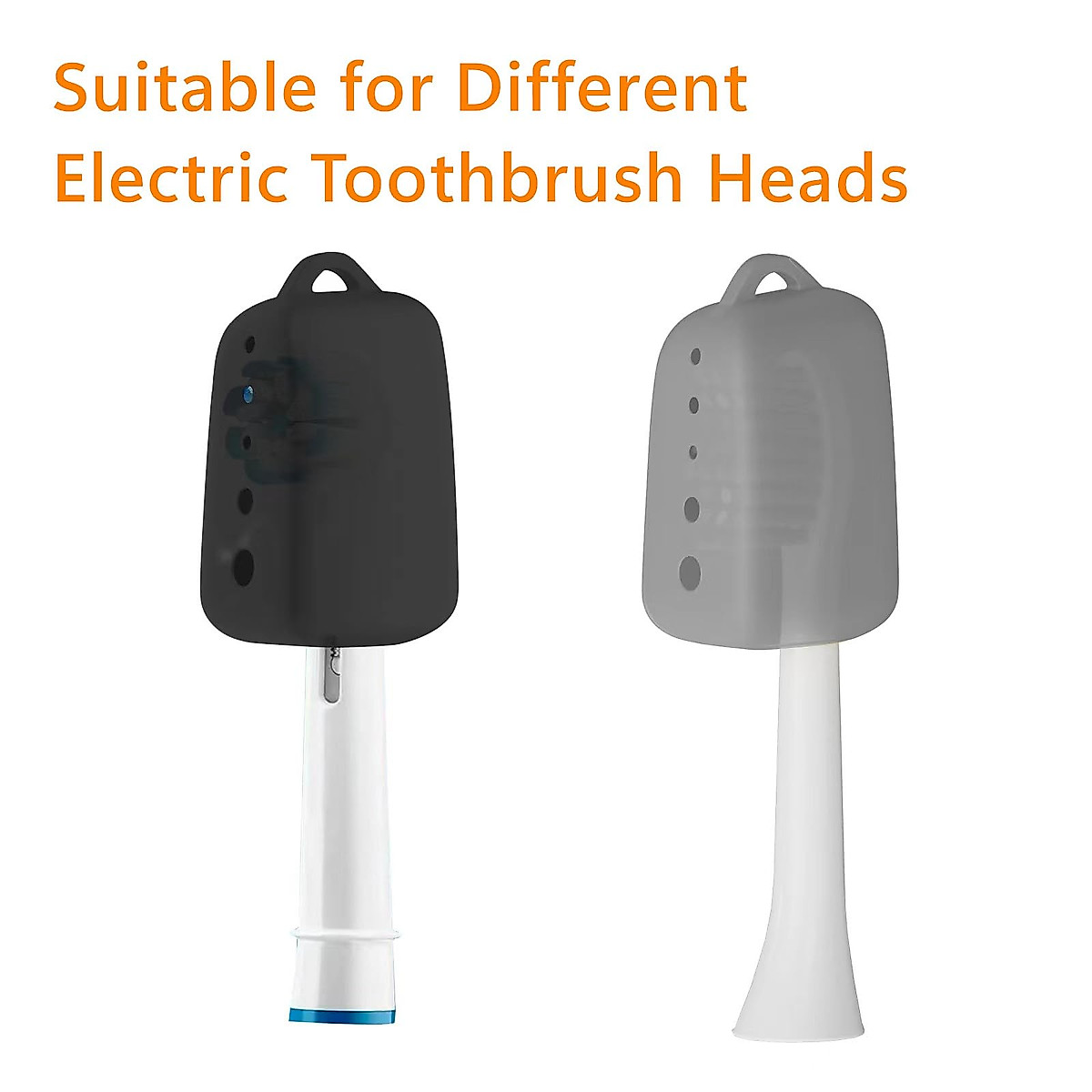 Lapfoon 8 Packs Toothbrush Covers, Silicone Toothbrush Covers Caps for Electric Toothbrush Replacement Head & Manual Toothbrush, Toothbrush Travel Essentials