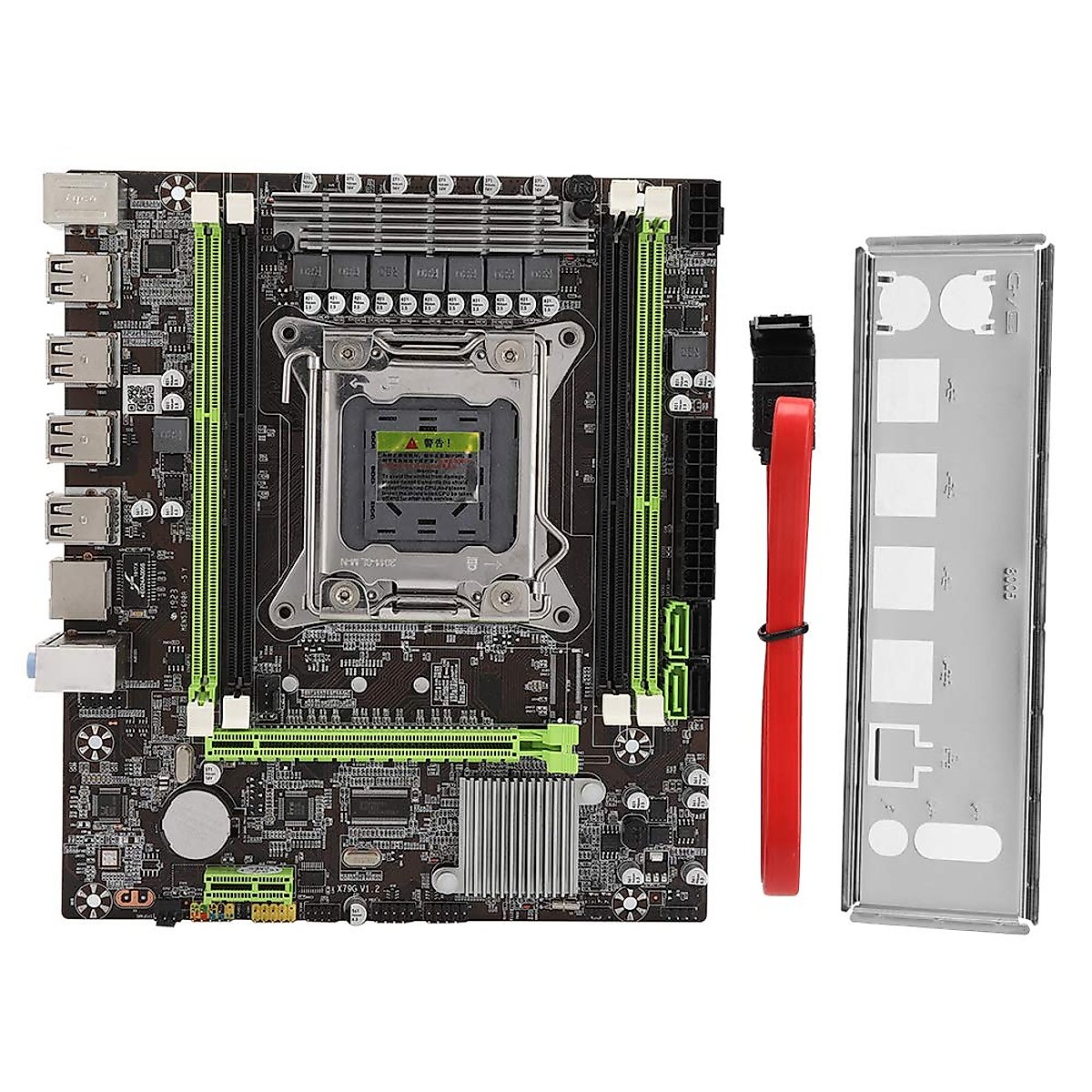 Hopcd Desktop Computer Motherboard, LGA 2011 Motherboard Support 1066/1333/1600 / 1866MHz DDR3+ RTL8111H Gigabit Network Card / SATA3.0+PCI-E /6-Channel Audio Chip
