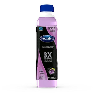 Pedialyte Electrolyte Solution, Grape, Hydration Drink, 1 bottle, half liter each
