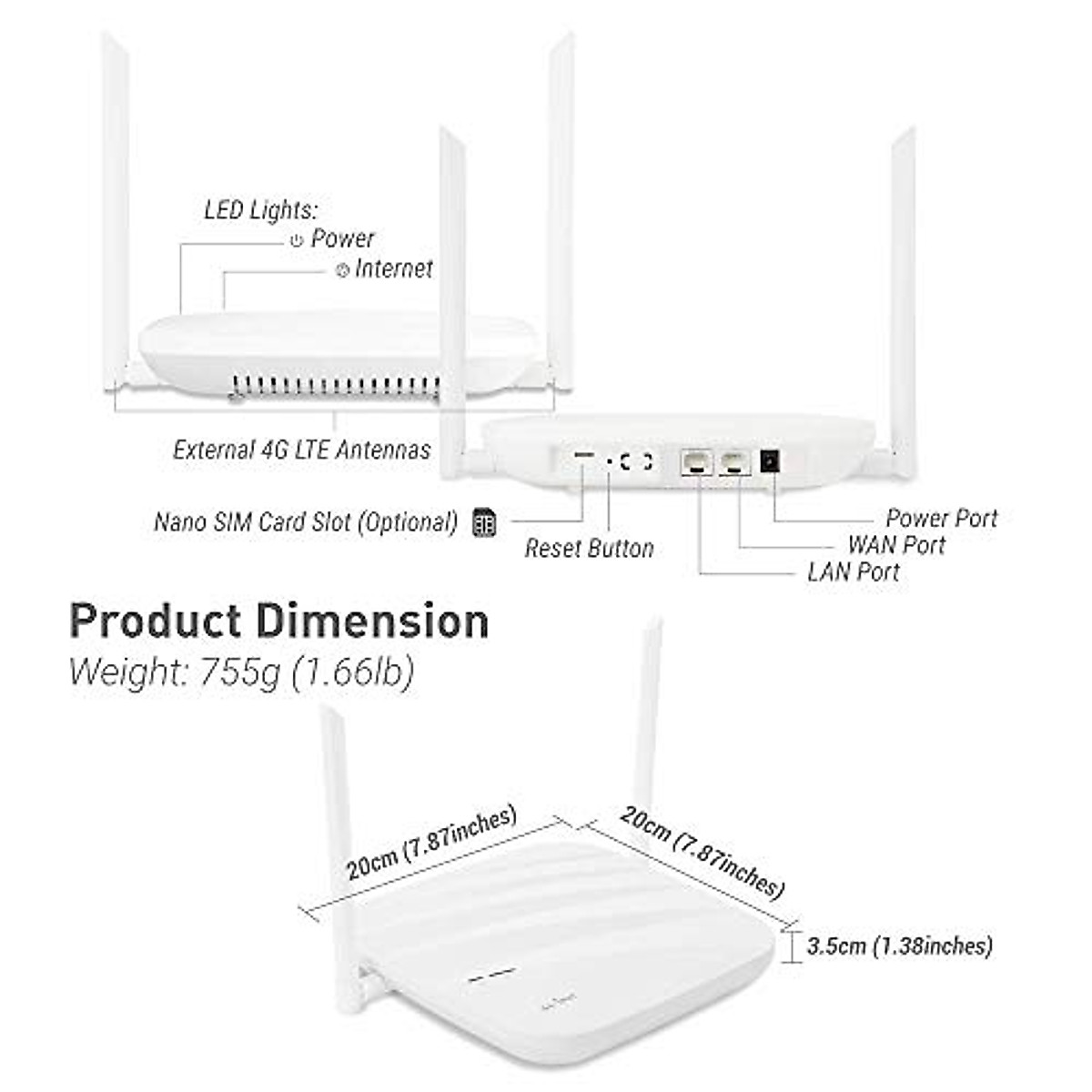 GL-AP1300-LTE(Cirrus) Gigabit Ceiling Wireless Access Point Dual Band AC1300 | 4G LTE Modem | MU-MIMO | Cloud Remote | OpenWrt(15.05.1)/LEDE | PoE | T-Mobile only (EP06A, for North America only)