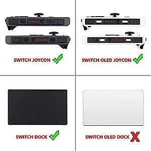 eXtremeRate Firefly LED Tuning Kit for Nintendo Switch Joycons Dock NS Joycon SL SR Buttons Ribbon Flex Cable Indicate Power LED - Violet (Joycons Dock NOT Included)