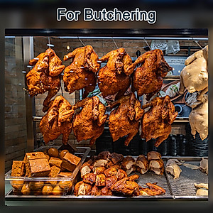 uxcell 15inch T-Handle Meat Boning Hook with Wide Handle, Stainless Steel T Hooks for Kitchen, Butcher Shop, Restaurant, BBQ Tool, Silver