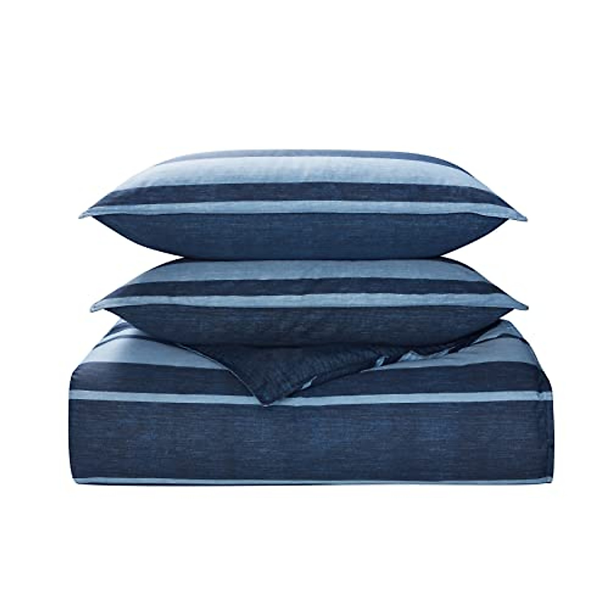 Nautica - Queen Comforter Set, Cotton Reversible Bedding with Matching Shams, Stylish Home Decor (Longpoint Blue, Queen)