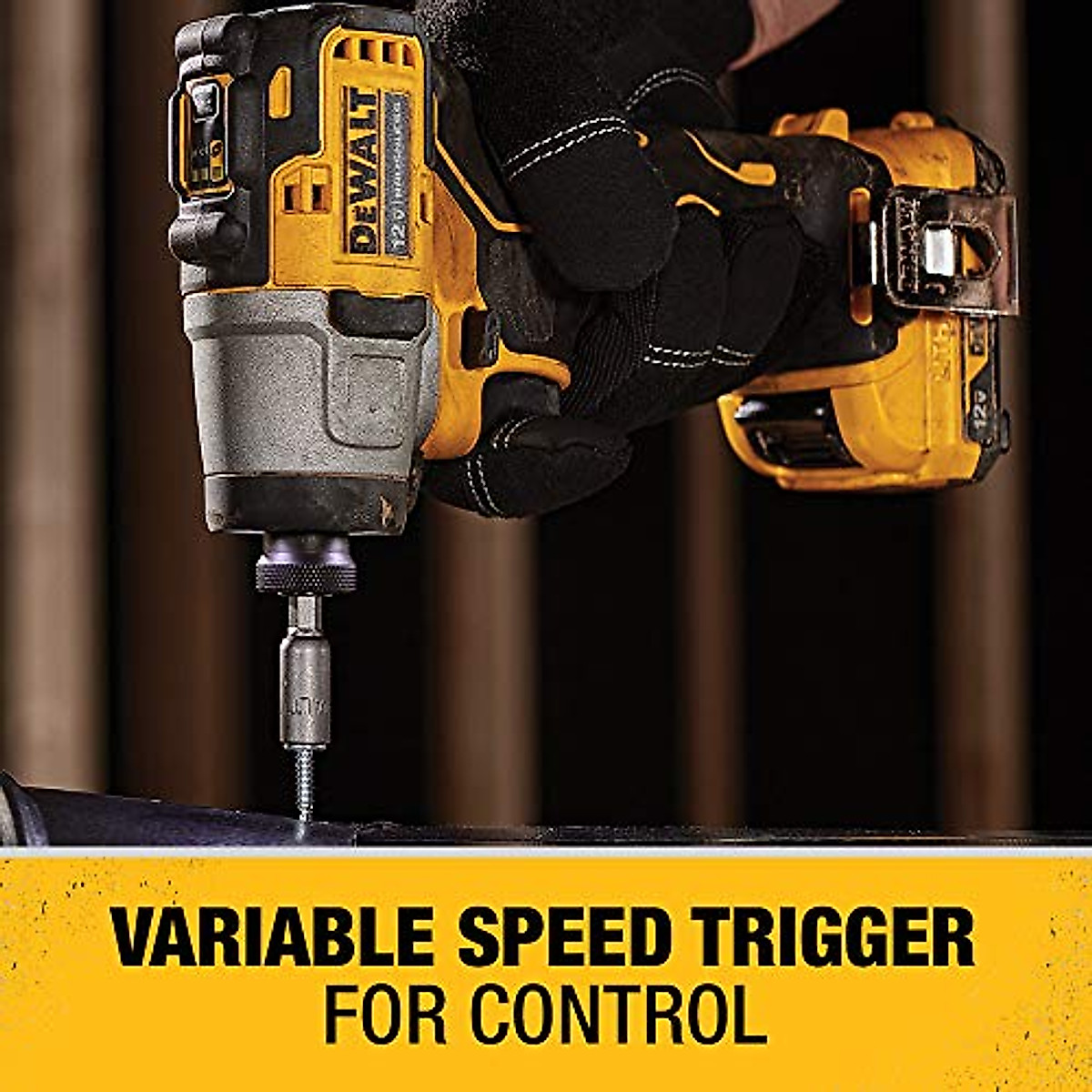 DEWALT XTREME 12V MAX* Impact Driver Kit, 1/4-Inch (DCF801F2)