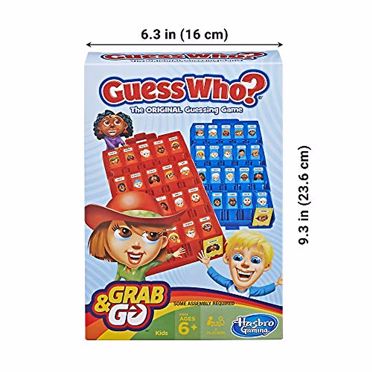 Hasbro Gaming Unisex-Adult Grab and Go Guess Who Game, Multicoloured, One Size